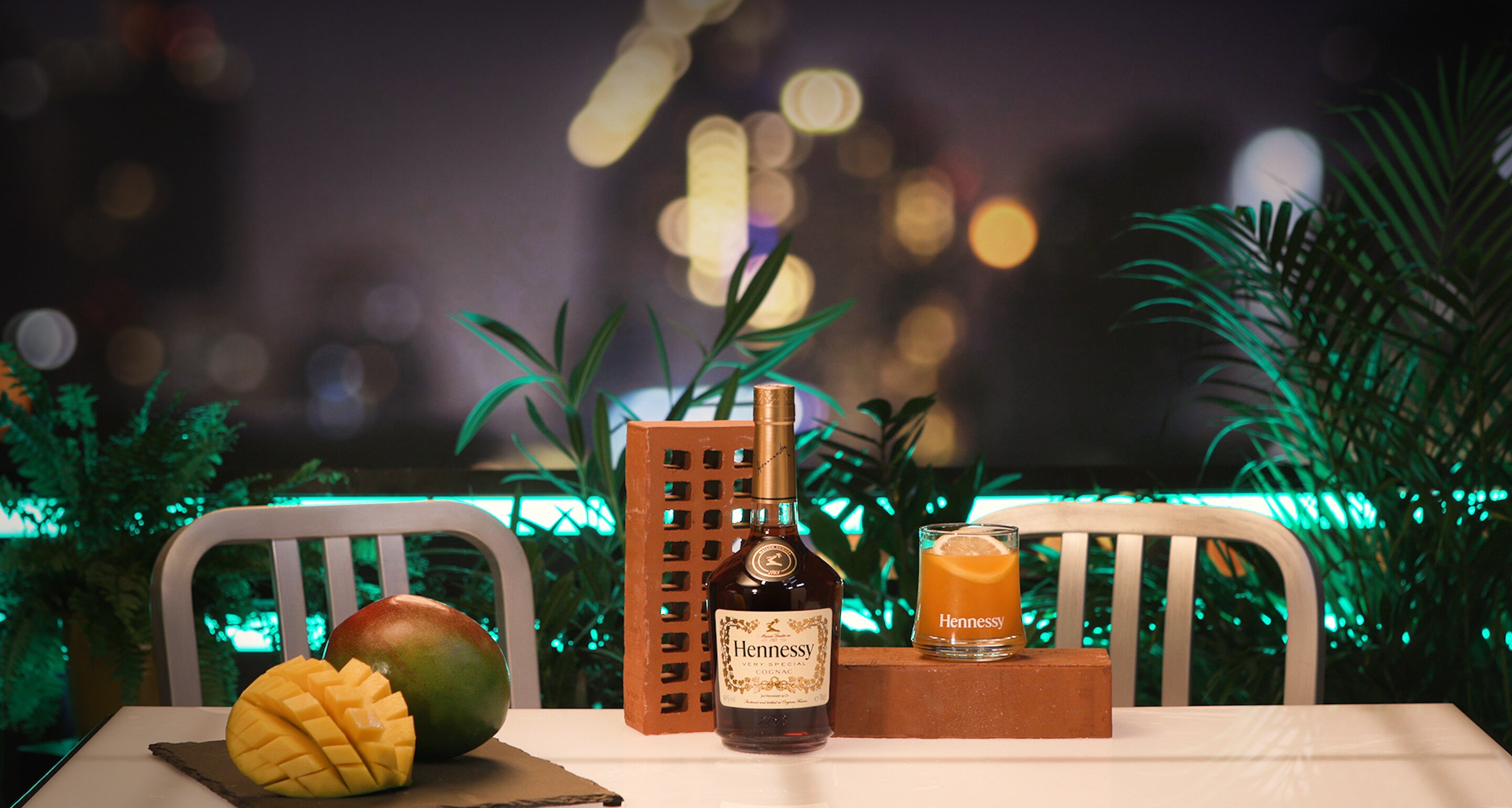 Tropical cognac cocktail Slam Dunk with mango juice - Hennessy